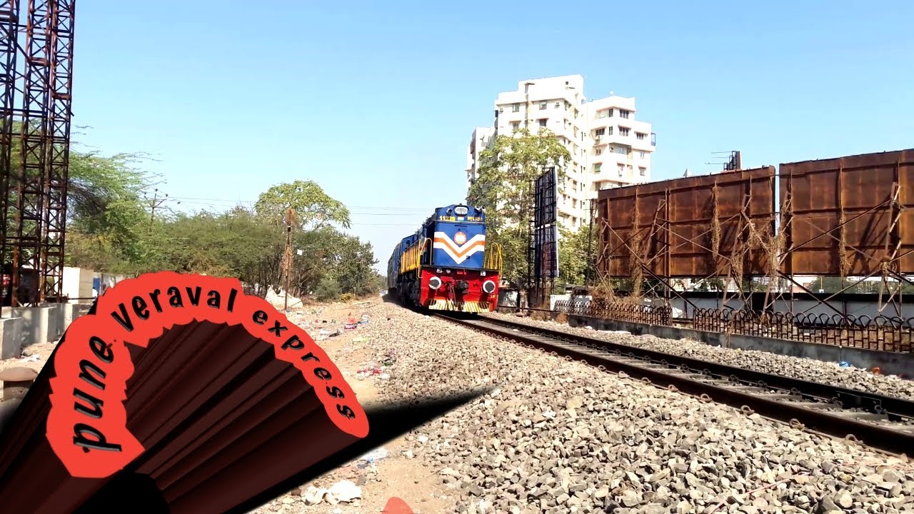PUNE-VERAVAL EXPRESS 11088 CROSSING RAJKOT CITY | INDIAN RAILWAYS ...
