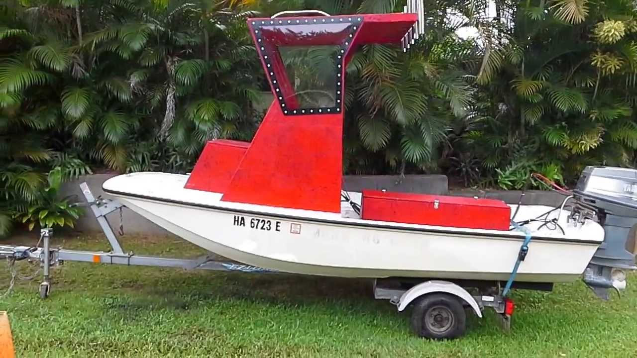 Boston Whaler 13 sport CUSTOM Walk around FISHER - YouTube