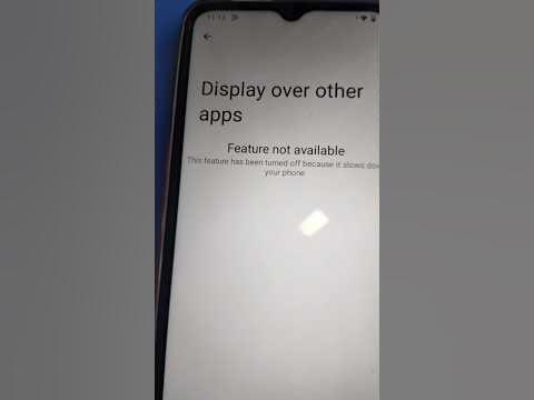 Display Over Other Apps Feature Not Available #featurenotavailable - YouTube