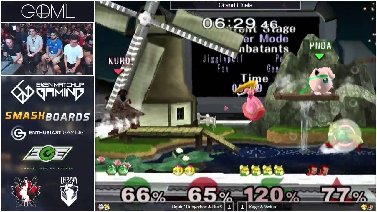 GOML 2015 - Hungrybox & Hax vs Kage & Vwins - SSBM Doubles Grand Finals - YouTube