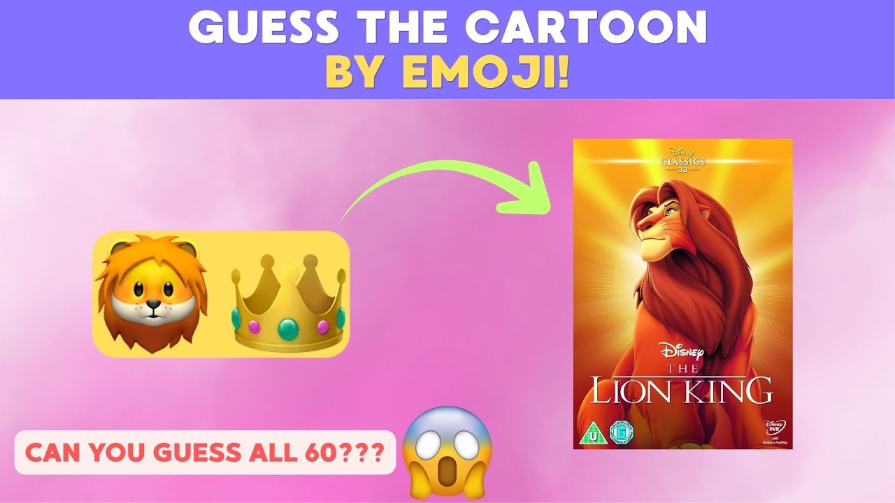 GUESS THE CARTOON: 60 CARTOONS BY EMOJIS! - YouTube