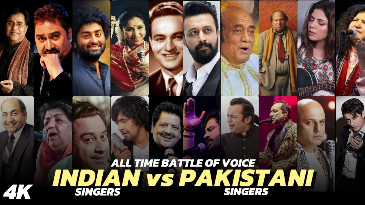 INDIAN SINGERS vs PAKISTANI SINGERS - ALL TIME - Battle of Voice - RF ...