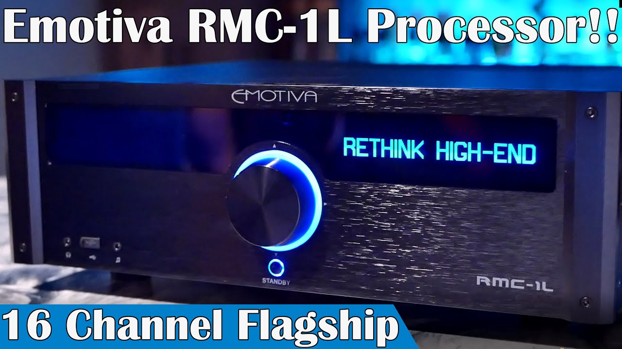 DIRAC Live Ready 16 Channel Processor | Emotiva RMC-1L Unboxing and ...