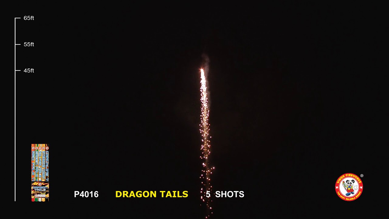 P4016 DRAGON TAILS WINDA FIREWORKS - YouTube