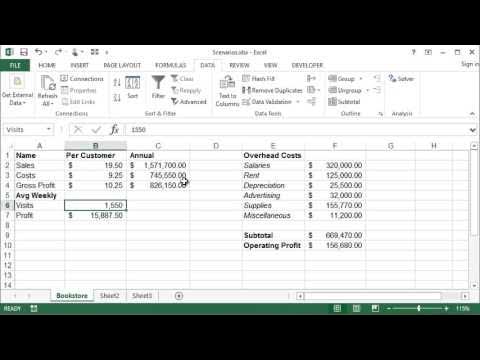 Microsoft Excel - What if Analysis (Scenario Basics) - YouTube