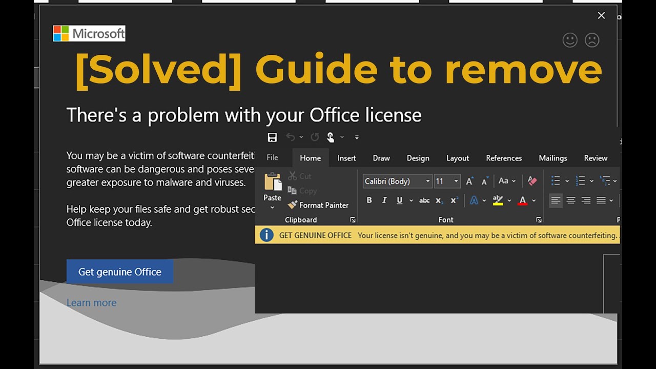 [Solved] Remove "You May Be A Victim of Software Counterfeiting" - YouTube