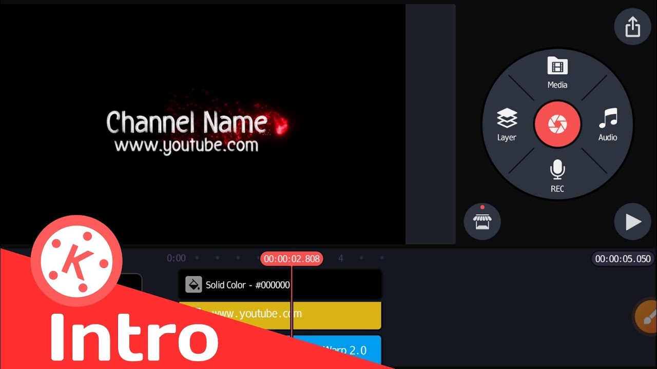 How to make Youtube Text Reveal Animation intro/ YouTube Text intro ...