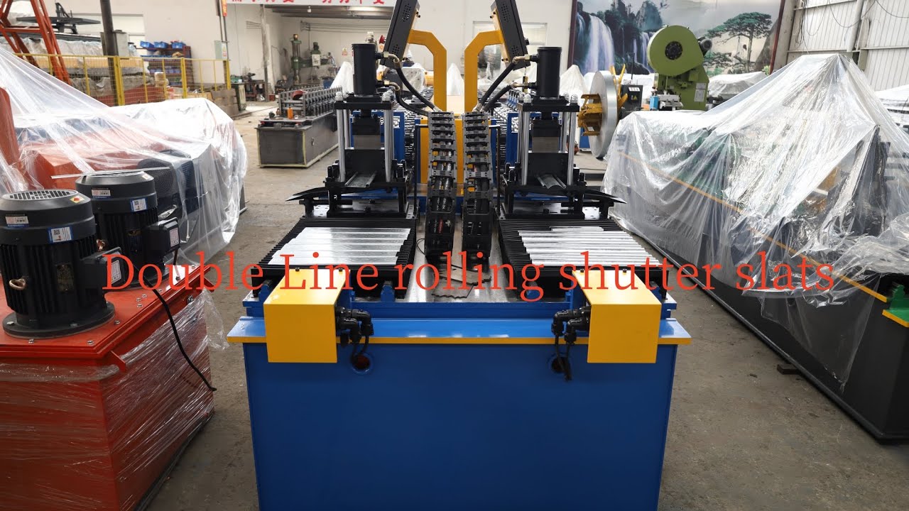 Double line rolling shutter door machine video Paige - YouTube