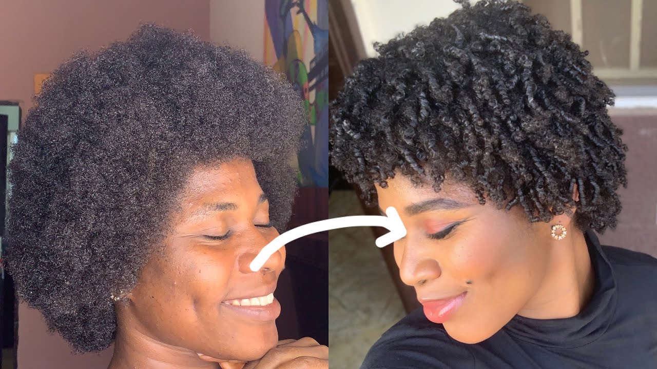 Finger curls on my short type 4b/4c hair || Natural Hair Style ||# ...
