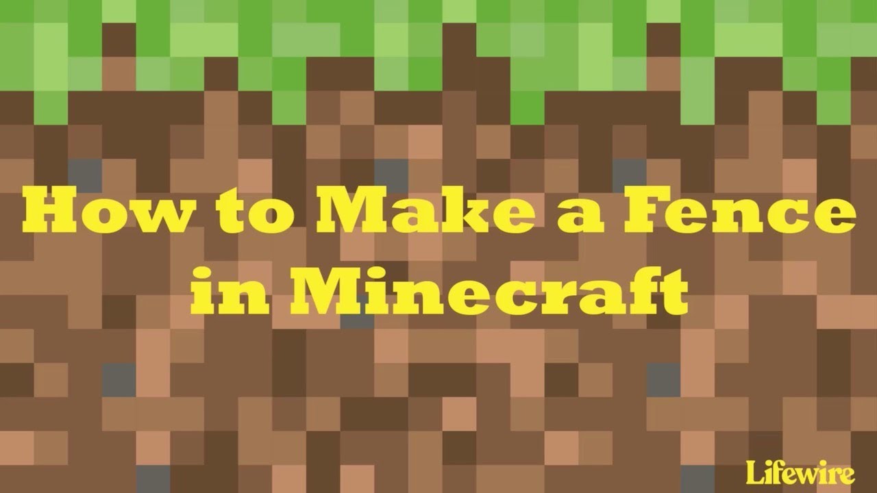 How to Make a Fence in Minecraft - YouTube