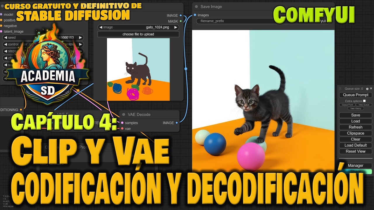 Curso ComfyUI: Codificación y decodificación CLIP y VAE - YouTube