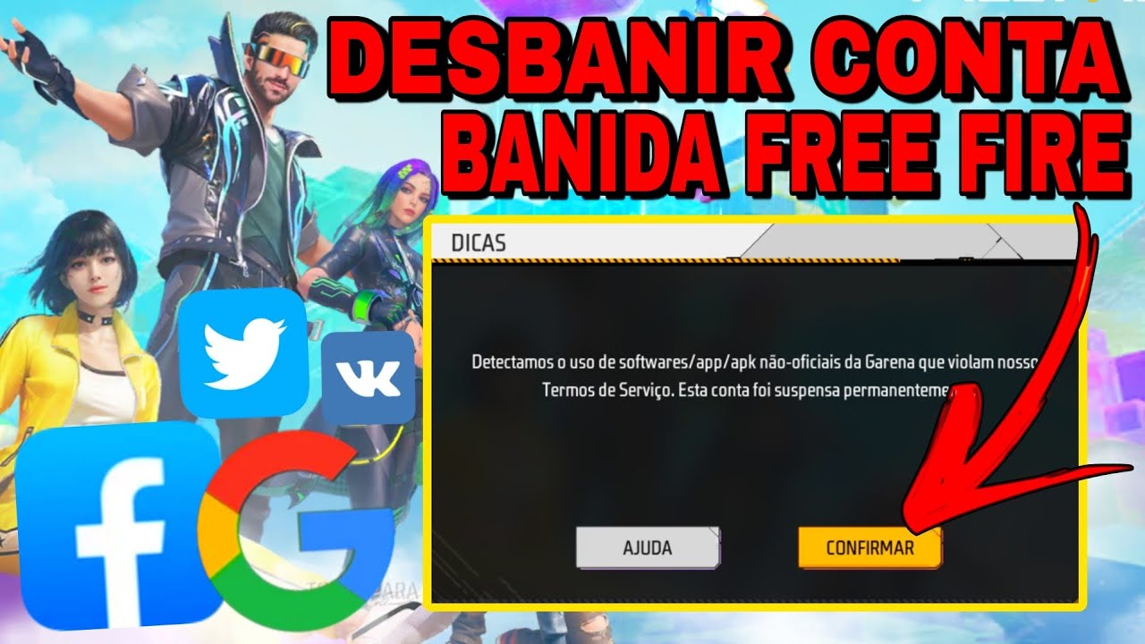 COMO DESBANIR CONTA DO FREE FIRE BANIDA NA NOVA ATUALIZAÇÃO COMO TIRAR ...