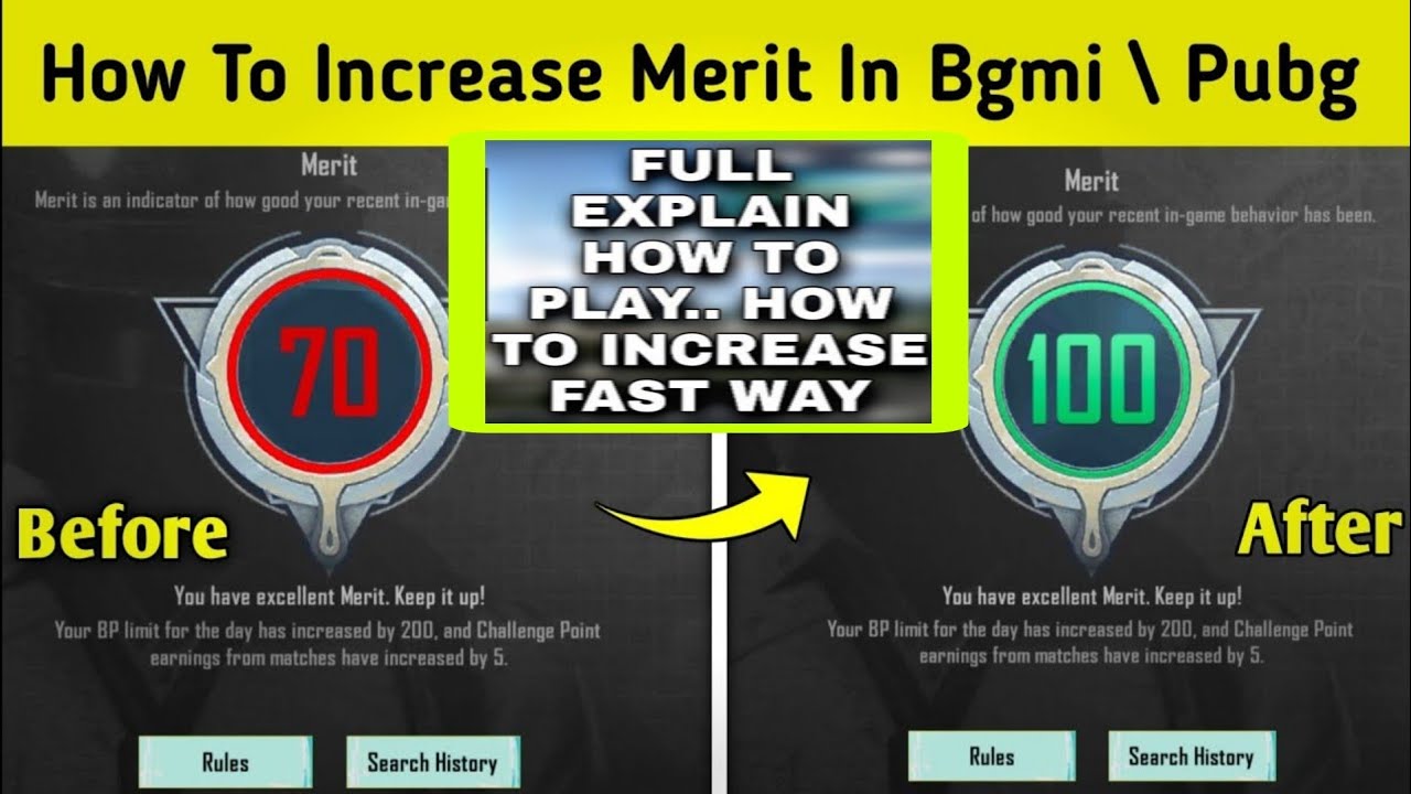 How to increase merit in pubg mobile and bgmi// 😲pubg aur bgmi kayse ...