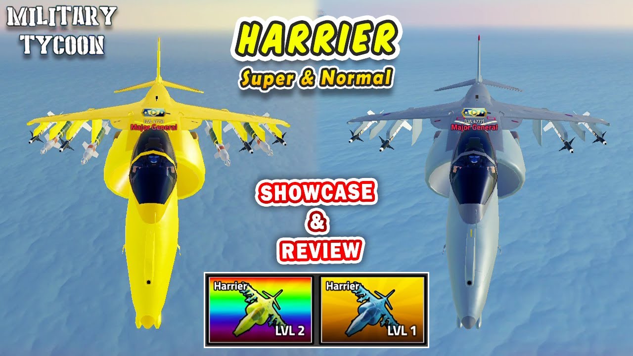 SUPER HARRIER & Normal Harrier Showcase & Review | Military Tycoon ...
