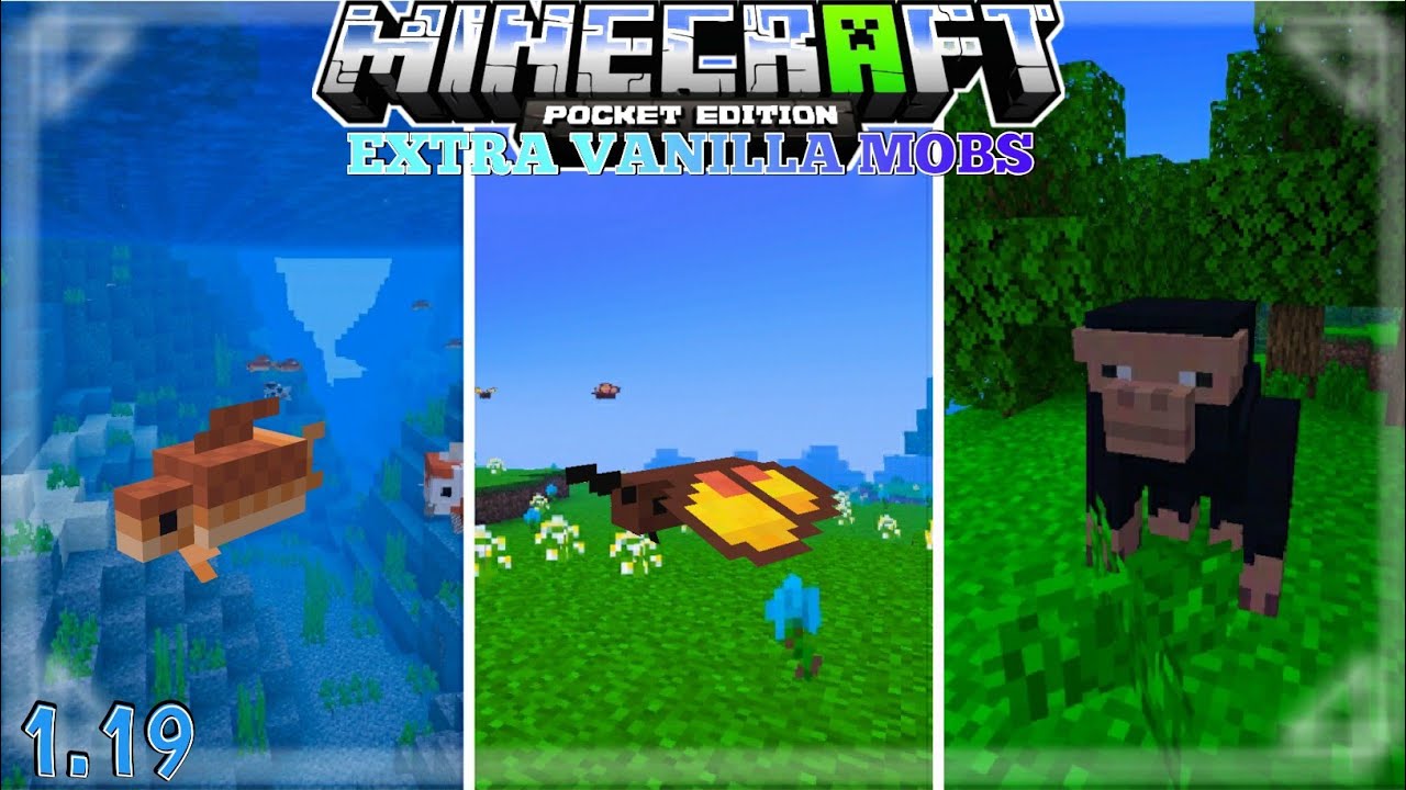 Extra Vanilla Mobs Add-on For Minecraft | Vanilla Mob Add-on For Mcpe - YouTube
