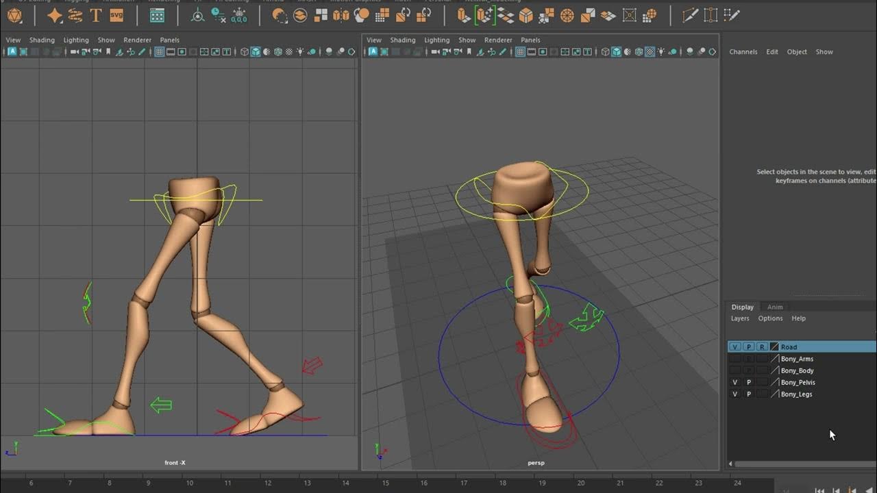 Learning walk in 3D Maya - YouTube
