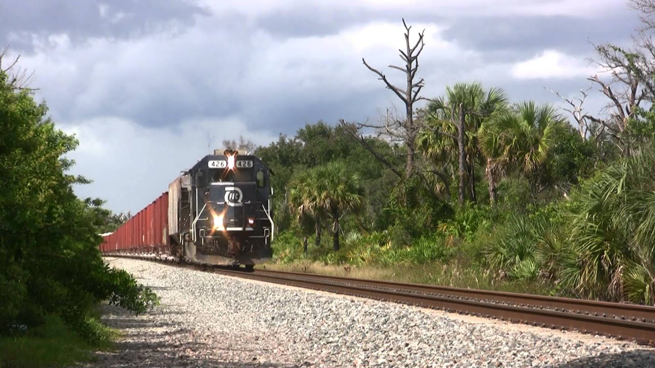 FEC Railway - 926 chase between Cocoa & Vero Beach Florida - YouTube