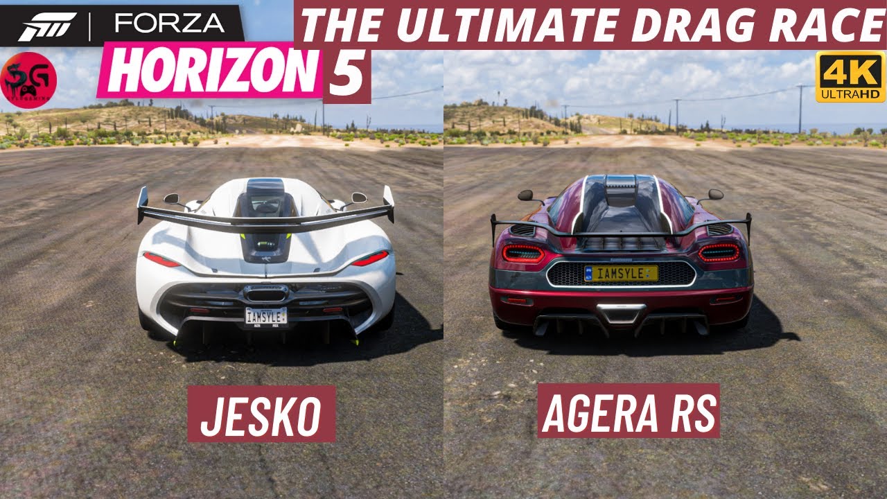 Ultimate Drag Race Koenigsegg Jesko vs Agera RS Stock Forza Horizon 5 ...