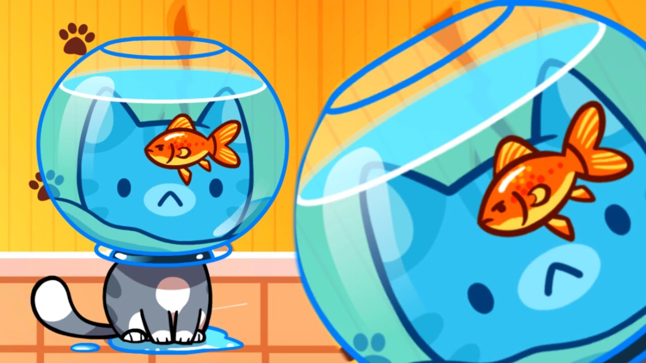 FISH BOWL CAT WITH SOUND EFFECTS | CAT GAME EDITS - YouTube