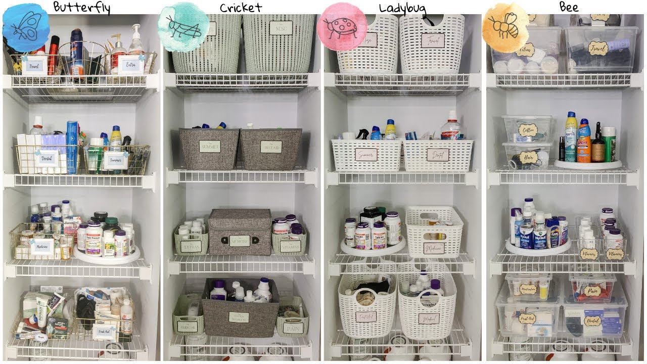 Organizing 1 Closet 4 Ways - Which one do you like best? - YouTube