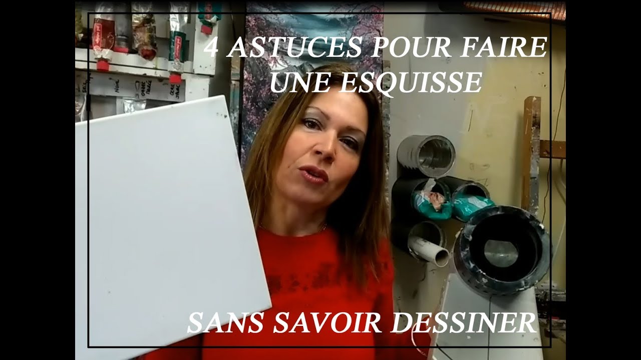 4 ASTUCES FAIRE UNE ESQUISSE SANS SAVOIR DESSINER (projecteur Artograph ...