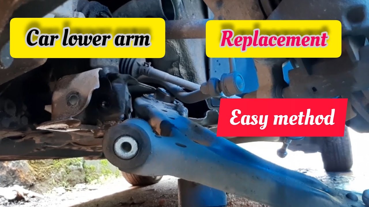 Car lower arm changing easy method . how to replace it - YouTube