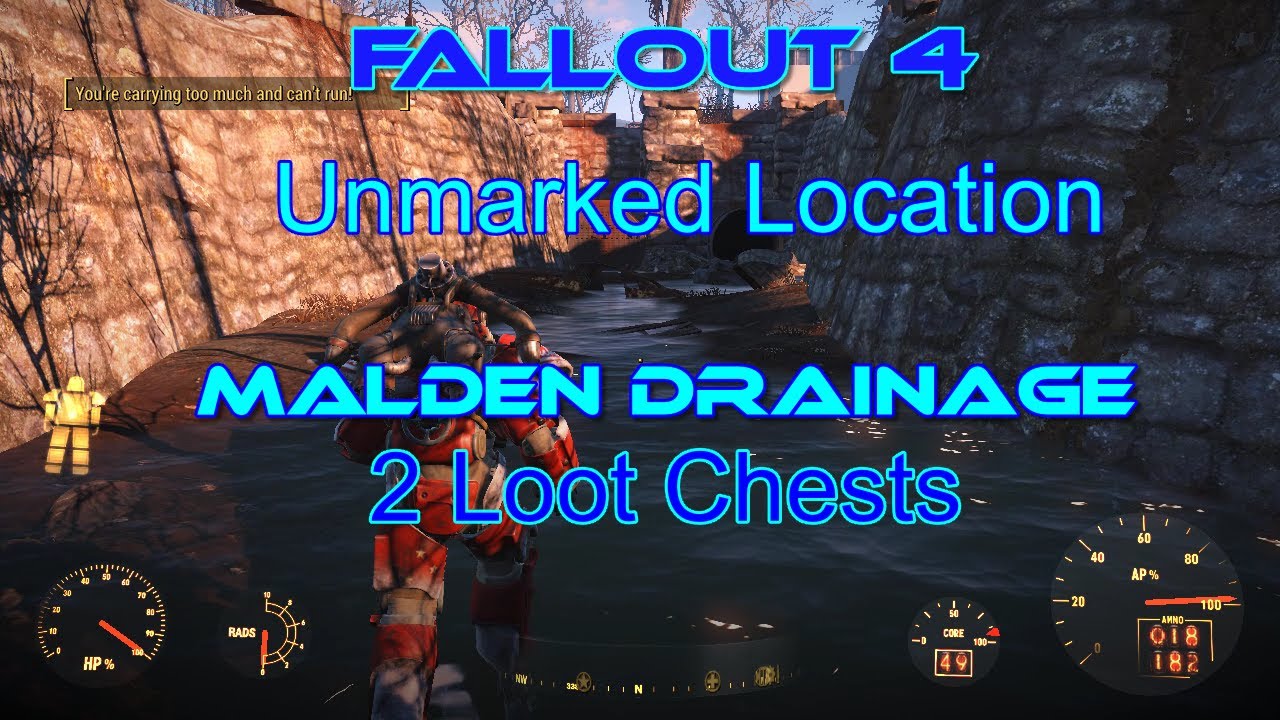 Fallout 4 Unmarked Location Malden Drainage - YouTube