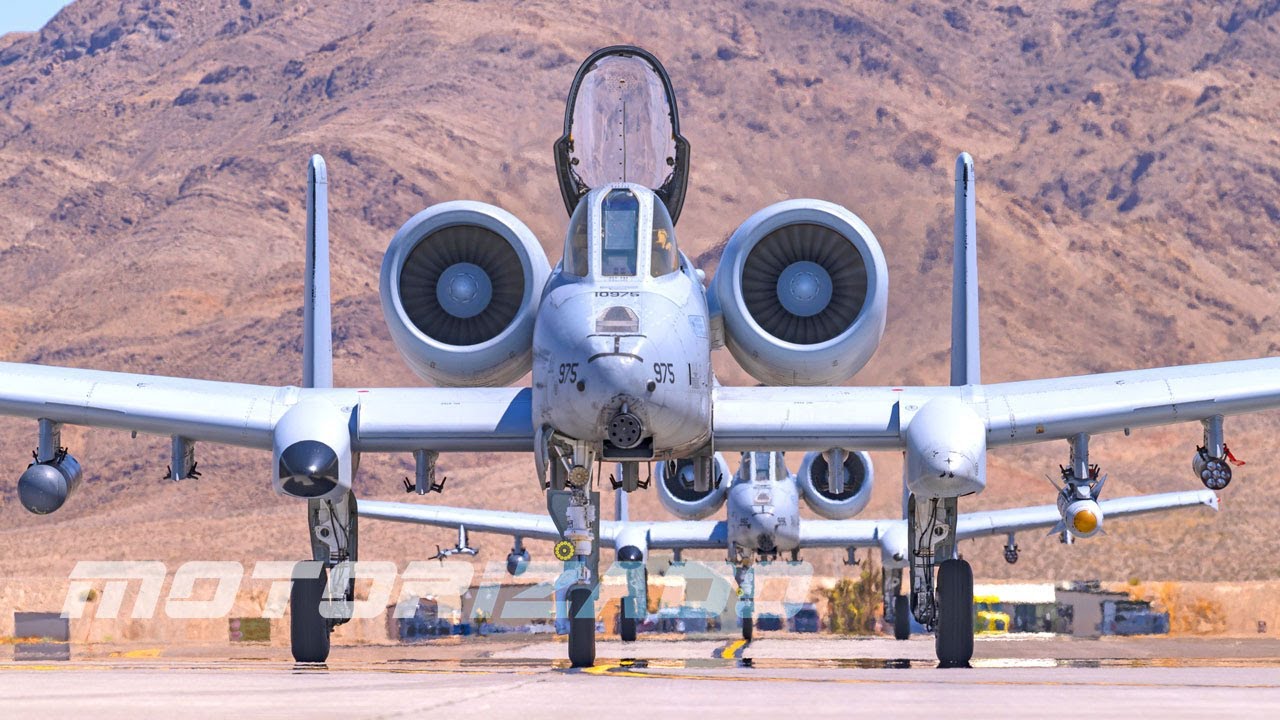 “Flying Tank” A-10 Thunderbolt II Jet Aircraft Take Off U.S. Air Force ...