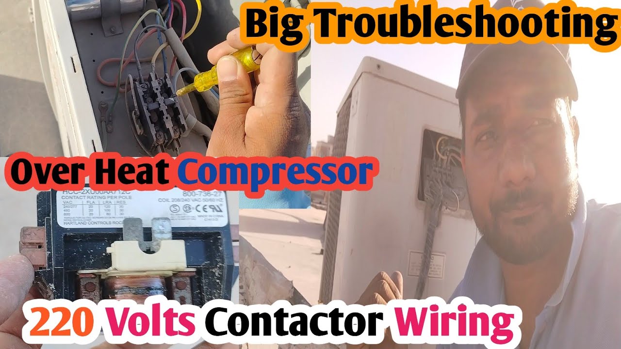 Single Phase Ac Capacitor And Contactor Replacement Very Easy Way#Contactor Wiring Full Detail ...
