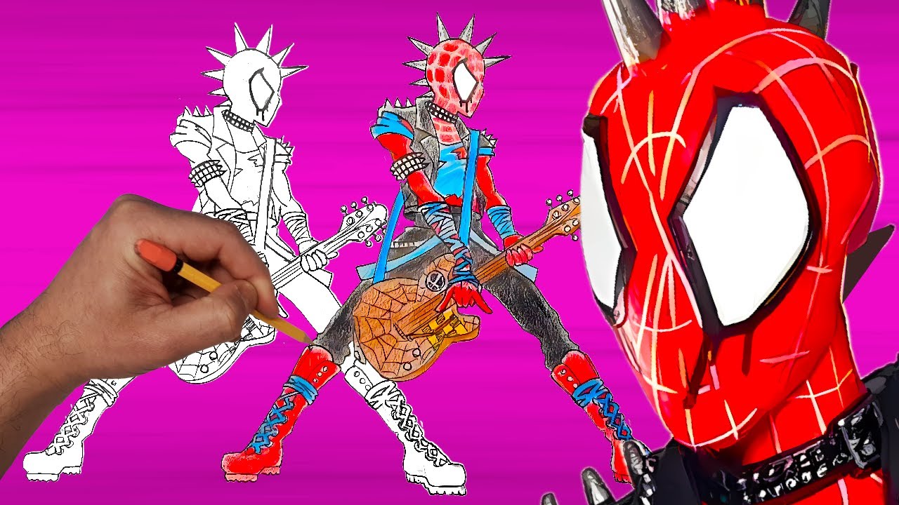 5 Steps to Draw | SPIDER PUNK | Easy Step-by-Step Drawing process - YouTube
