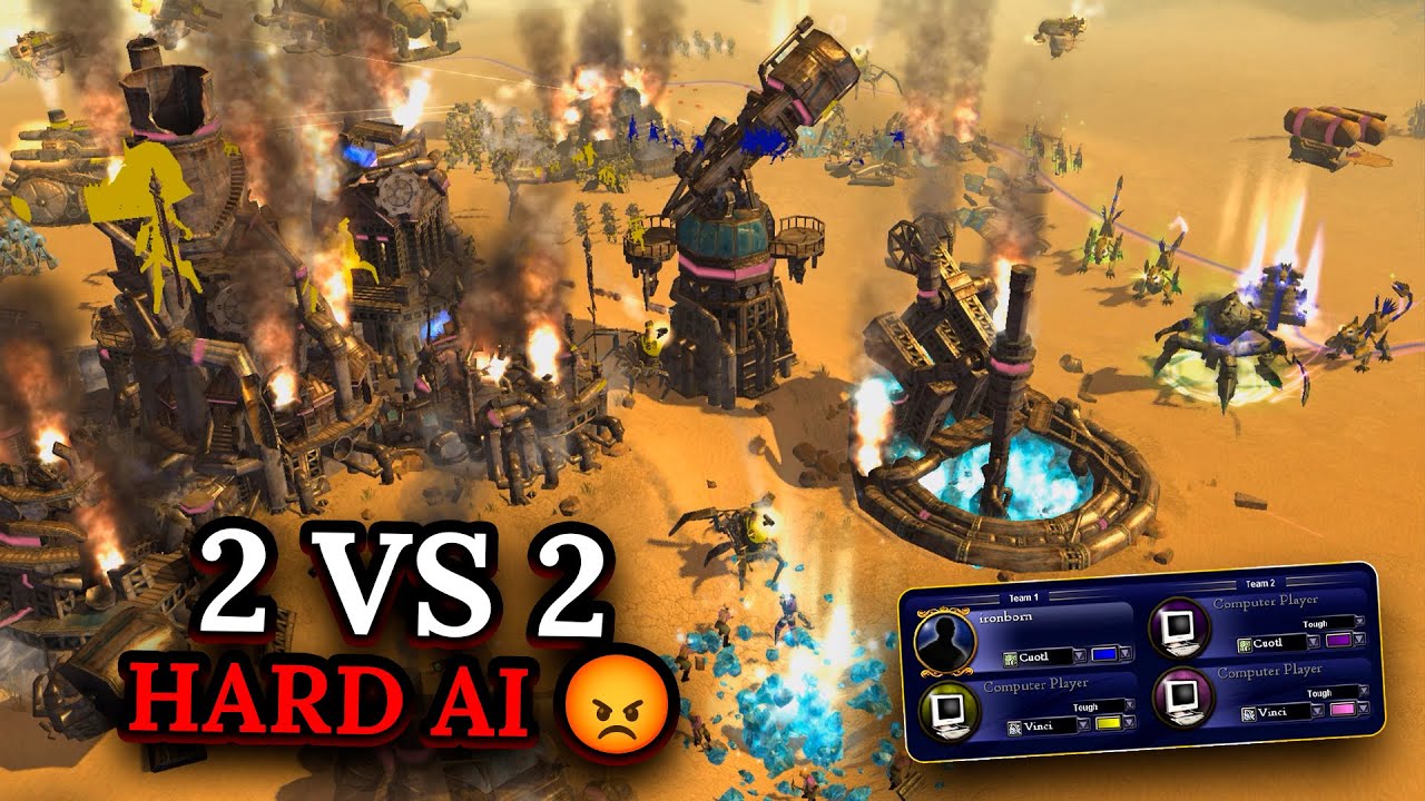 2 VS 2 HARD AI FIGHT — Rise of legends gameplay (2 Cuotl, 2 Vinci ...