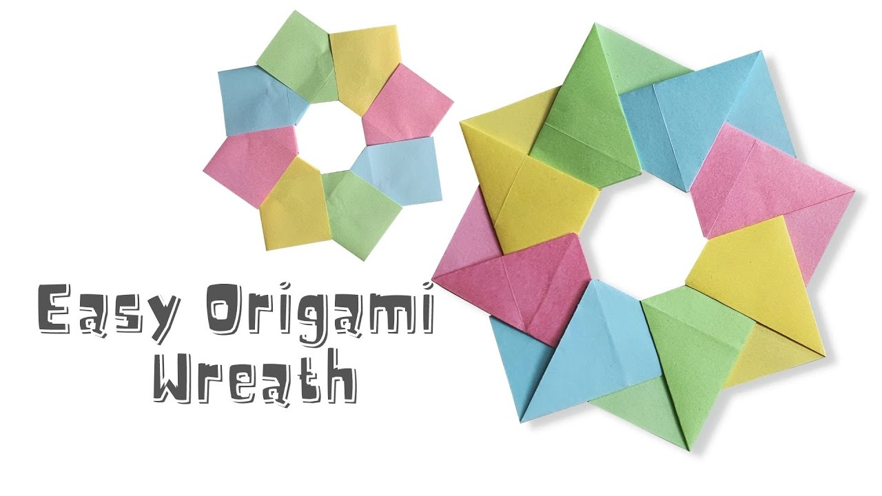 Easy Origami Wreath Tutorial for Christmas- Easy Christmas crafts ideas ...