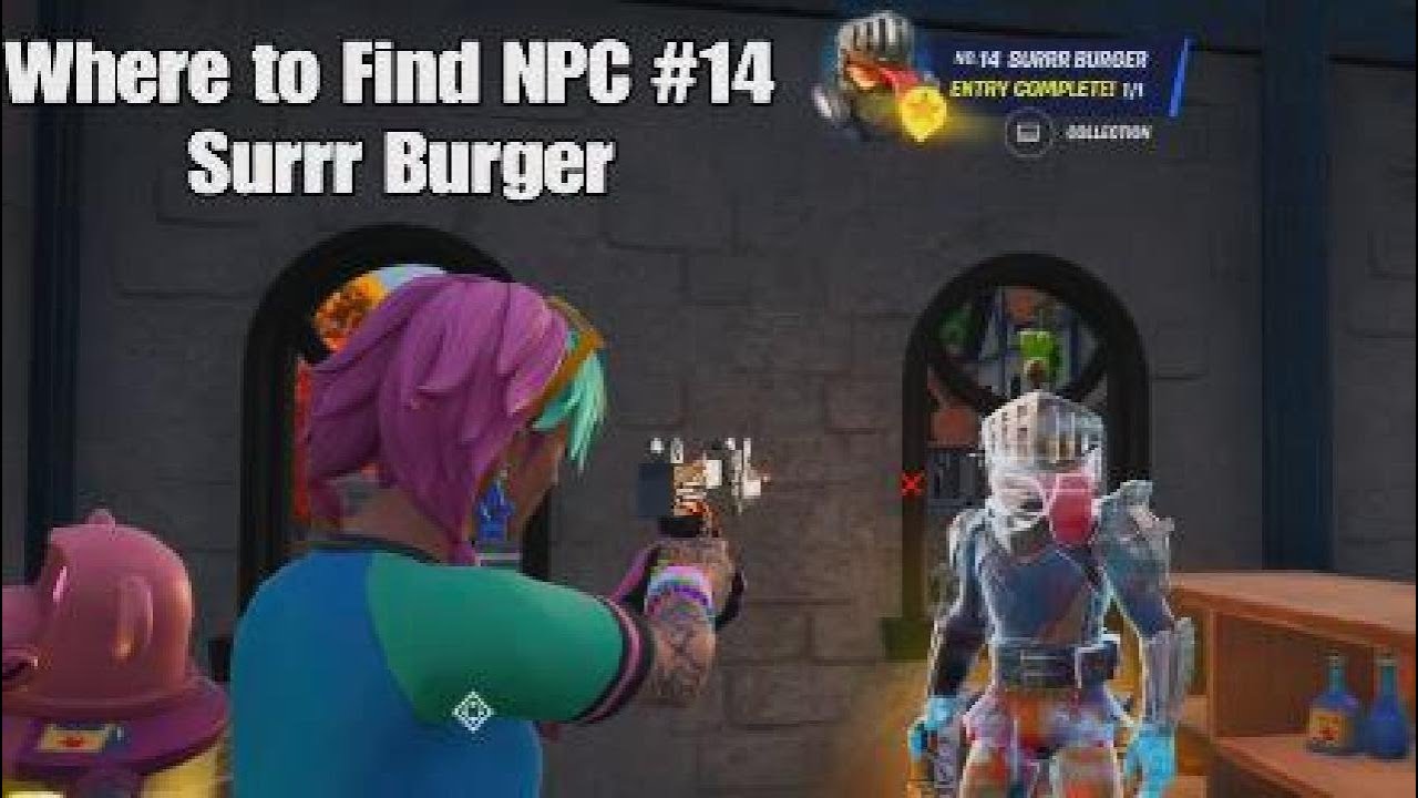 Where to Find Fortnite NPC #14 Surrr Burger - Anvil Square - Chapter 4 ...