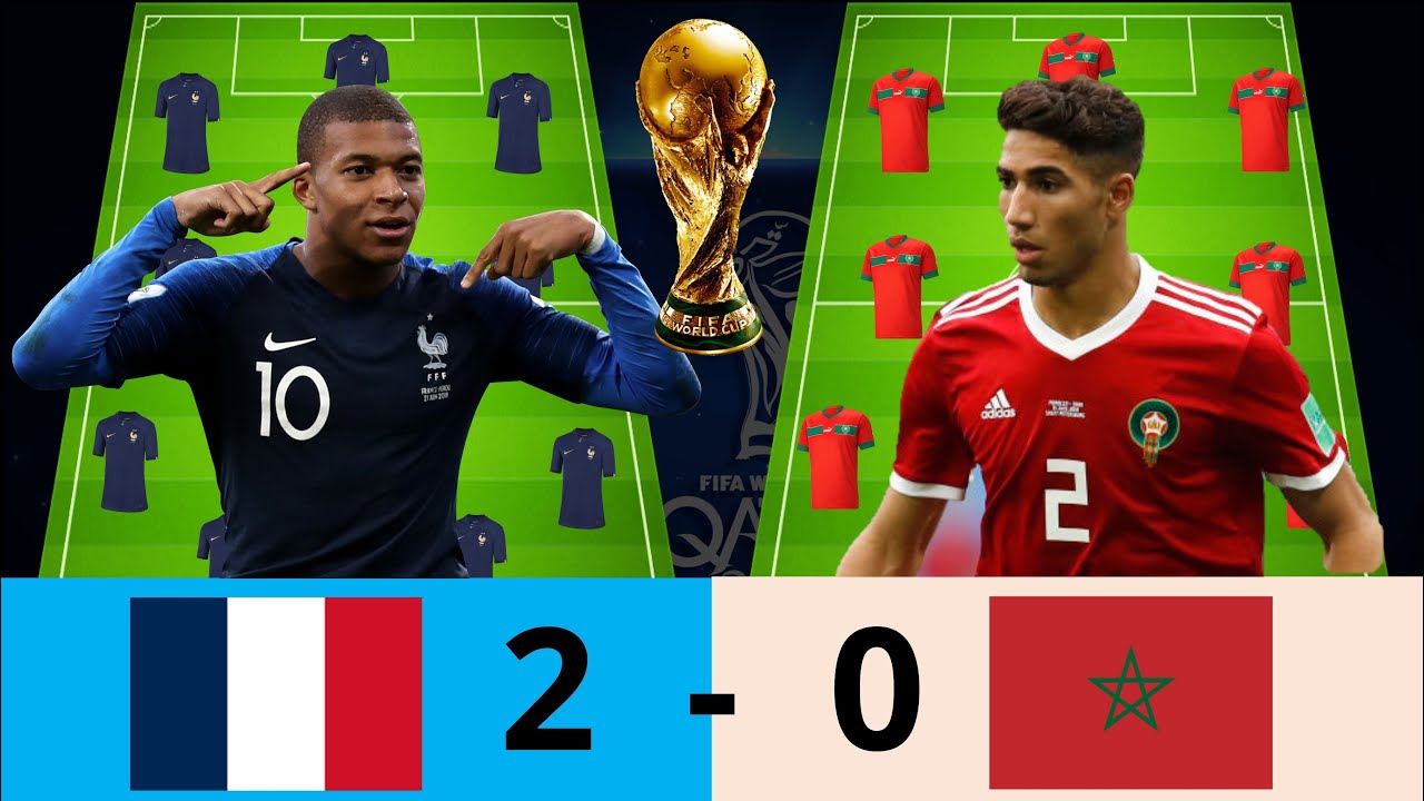 FIFA World Cup 2022🔥😱|| France vs Morocco Line-up & Goals || Semi-final ...