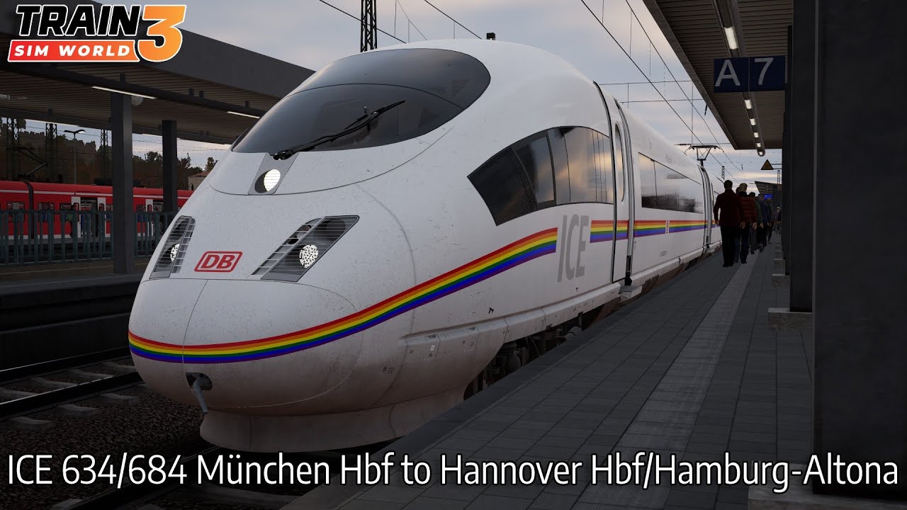 ICE 634/684 München Hbf to Hannover Hbf/Hamburg-Altona - Kassel ...