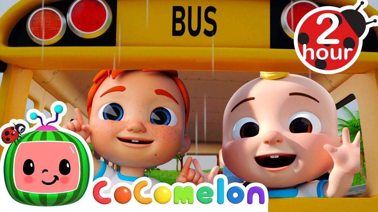 Wheels on the Bus (School Version) | Little Angel & Cocomelon Nursery ...
