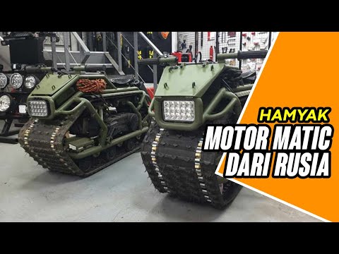 Hamyak, Motor Matic Dari Rusia Bertampang Tank Tempur