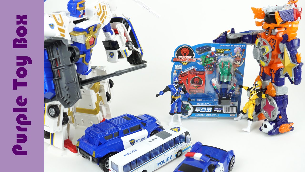 장난감 도둑을 잡아라! 경찰차 장난감 모음 카봇 폴리 장난감 Police Cars Toys And Ninja Robot Toy ...