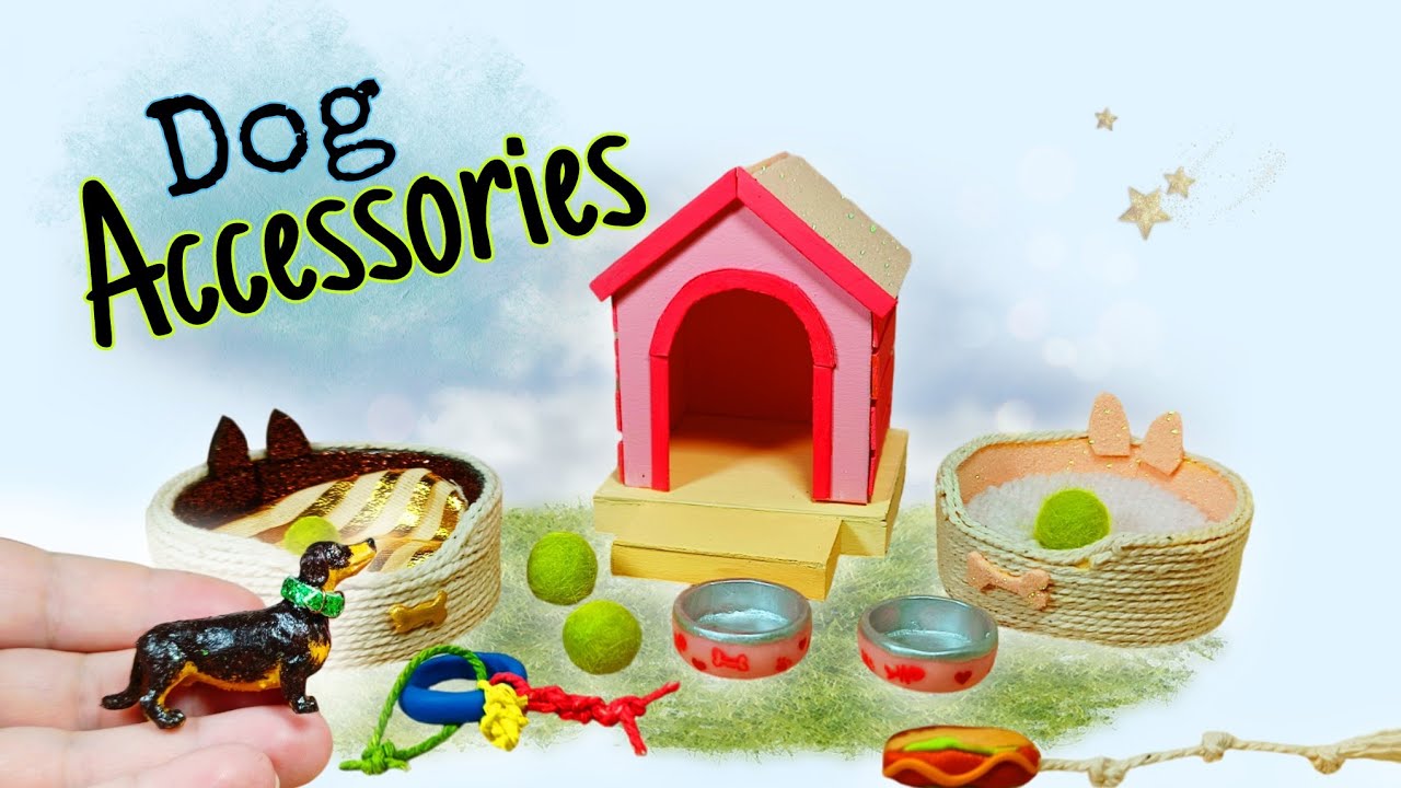 How to Make Miniature Dog Accessories / Beds, Bowls and Toys for Pets ...