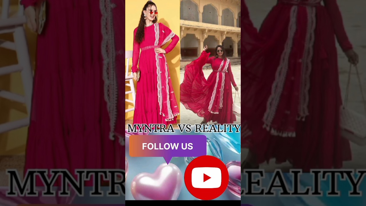 MYNTRA VS REALITY INDDUS WEAR FROM MYNTRA#viralshortsyoutubeshorts# ...