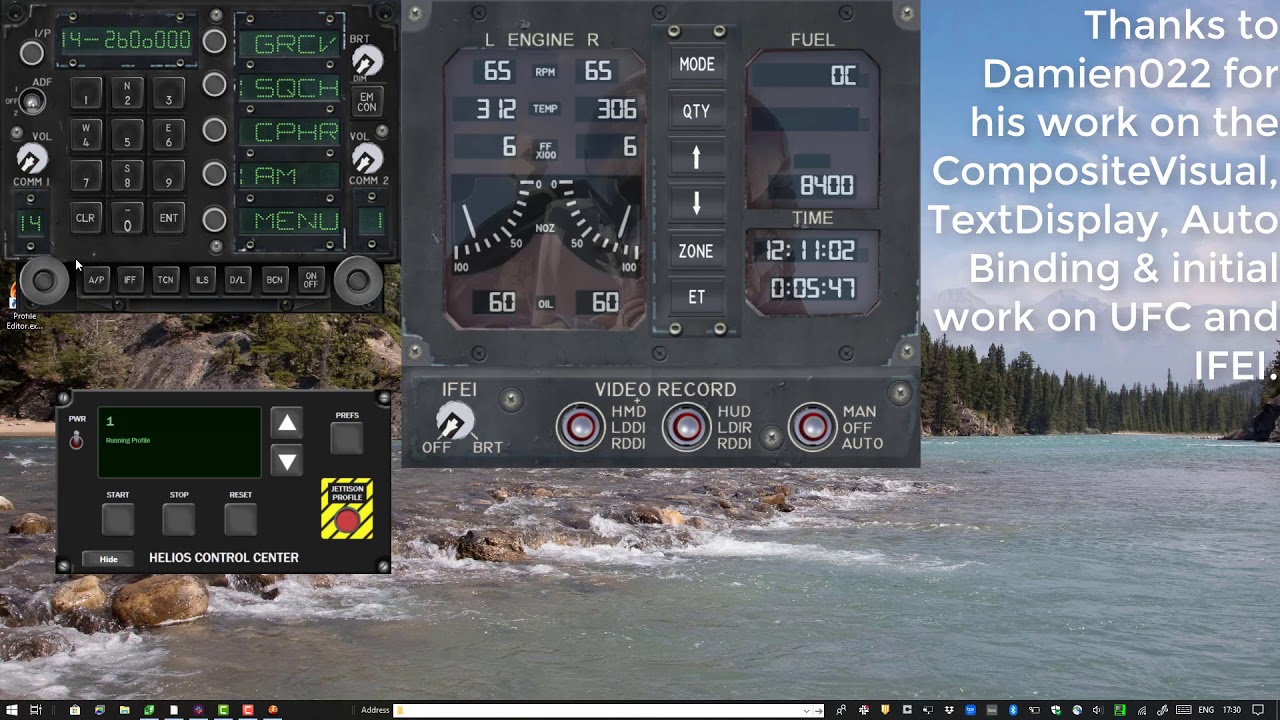 Helios Virtual Cockpit for DCS - Hornet IFEI and UFC - YouTube