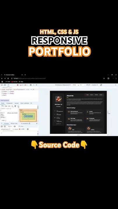 Responsive Portfolio #html #css #javascript #webdesign #webdevelopment #responsivedesign # ...