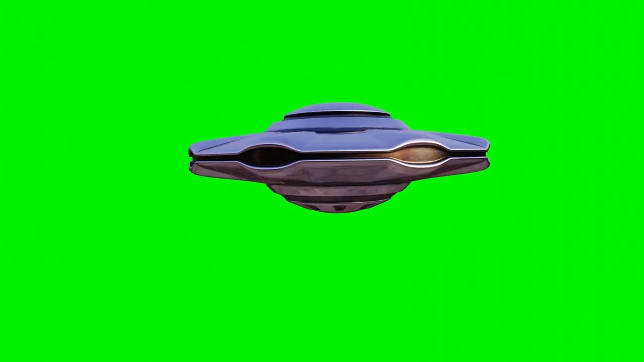 Animated spaceship green screen video footage - YouTube