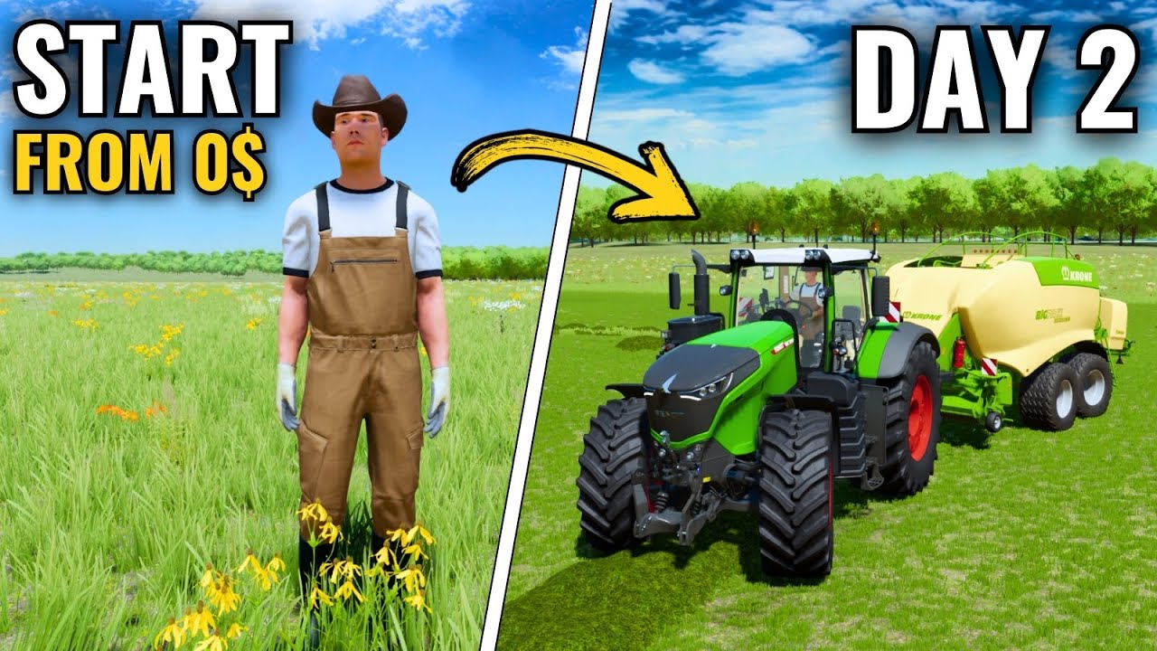 Building an EPIC FARM from Nothing! 🚜 $10 Million Challenge #1 - YouTube