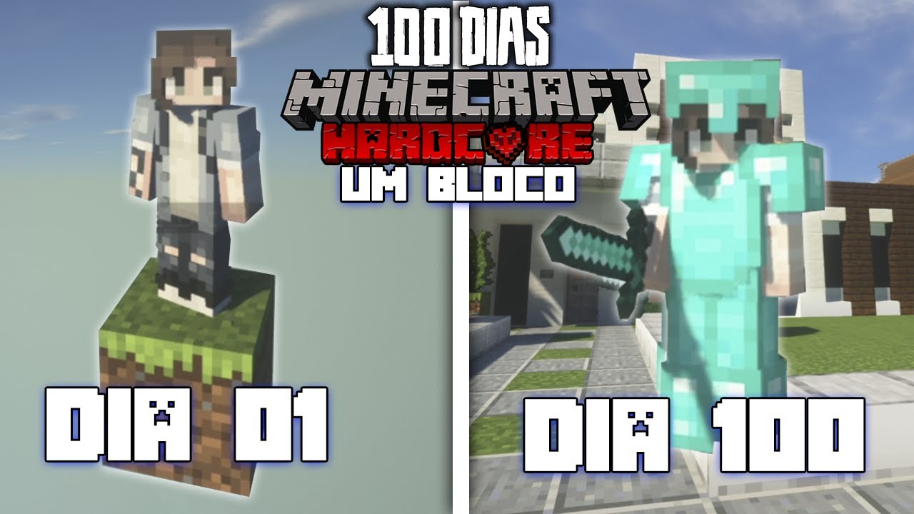 Eu Sobrevivi 100 Dias Em Um Bloco No Minecraft 1 Youtube