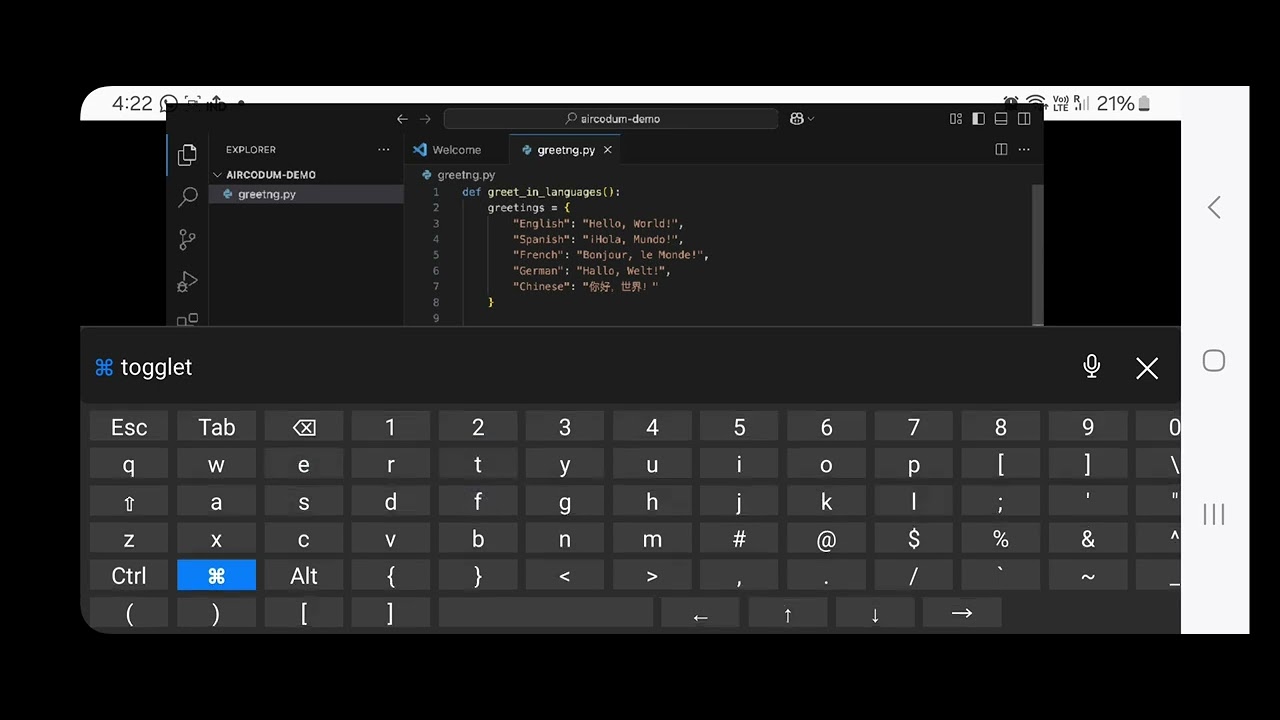 AirCodum: Mirror, Control and Code in VS Code right from your phone ...