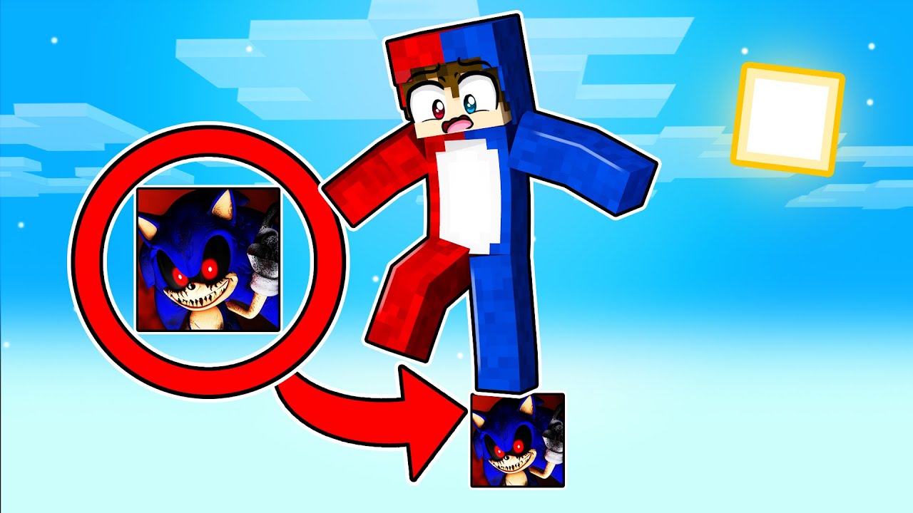 ¡Minecraft PERO Es 1 BLOQUE DE SONIC.EXE! 😱 - YouTube