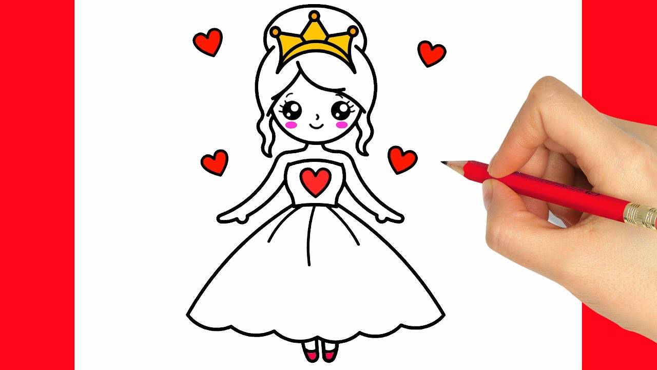 HOW TO DRAW A PRINCESS EASY - YouTube