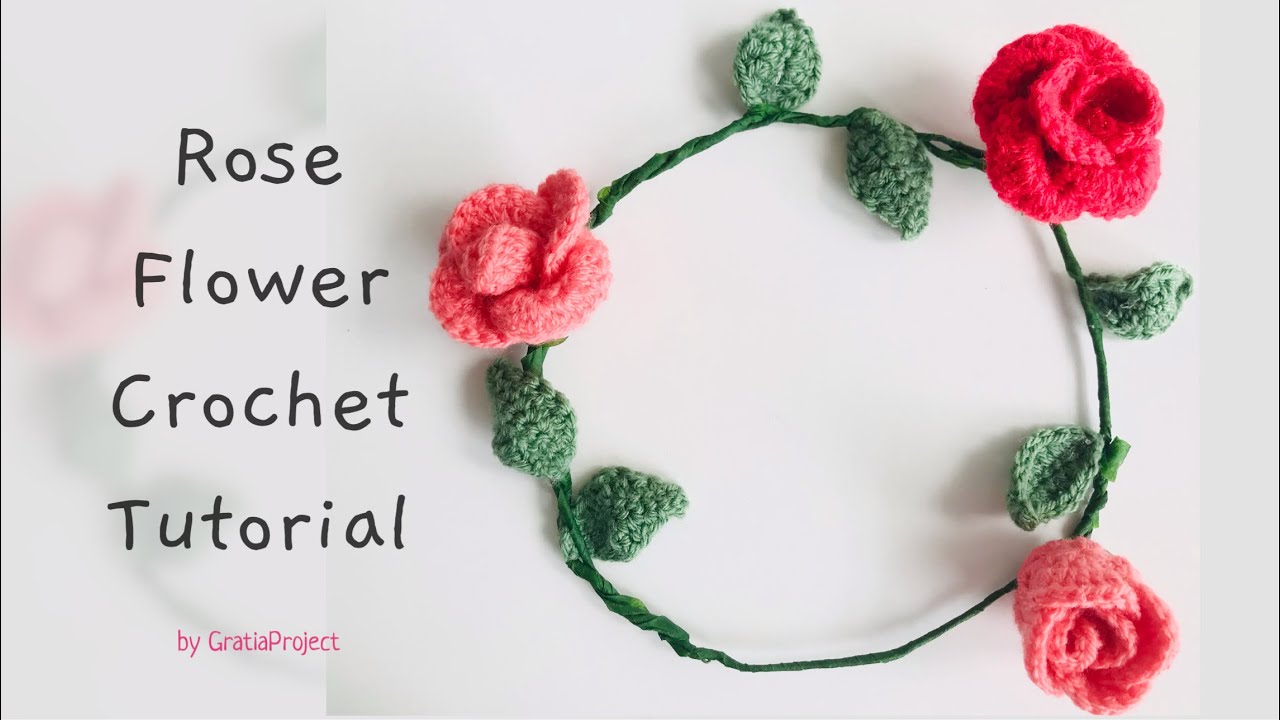 Rose Flower Crochet Tutorial | Crochet Along Easy & Fast - YouTube
