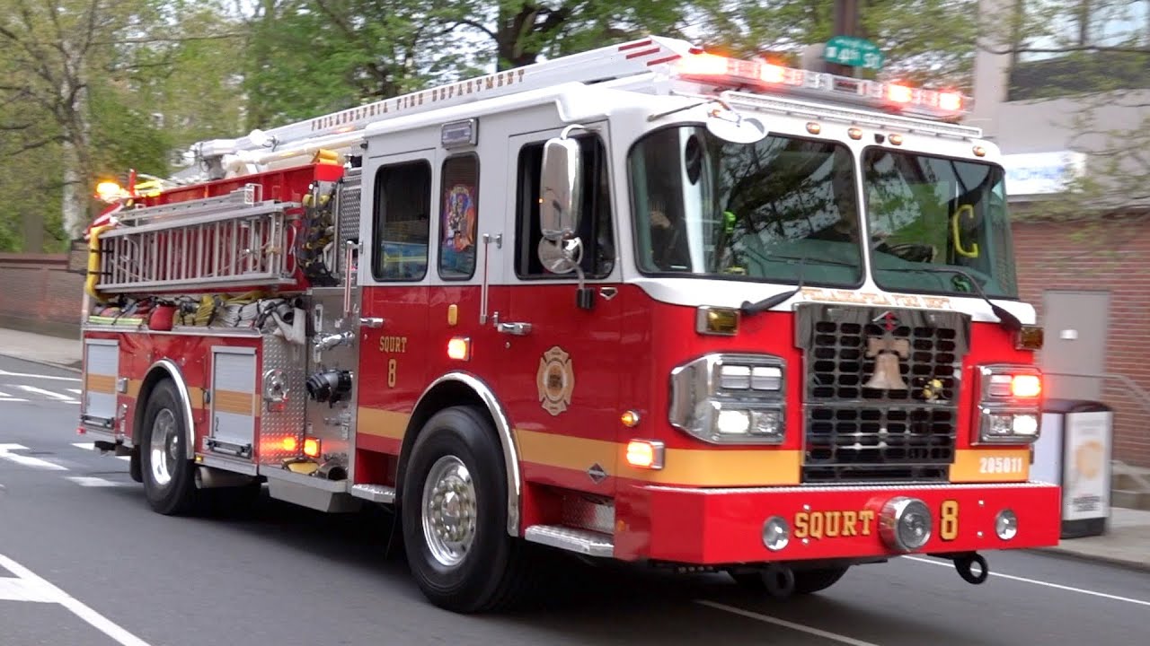 PFD Squrt 8 & Ladder 2 Responding - YouTube